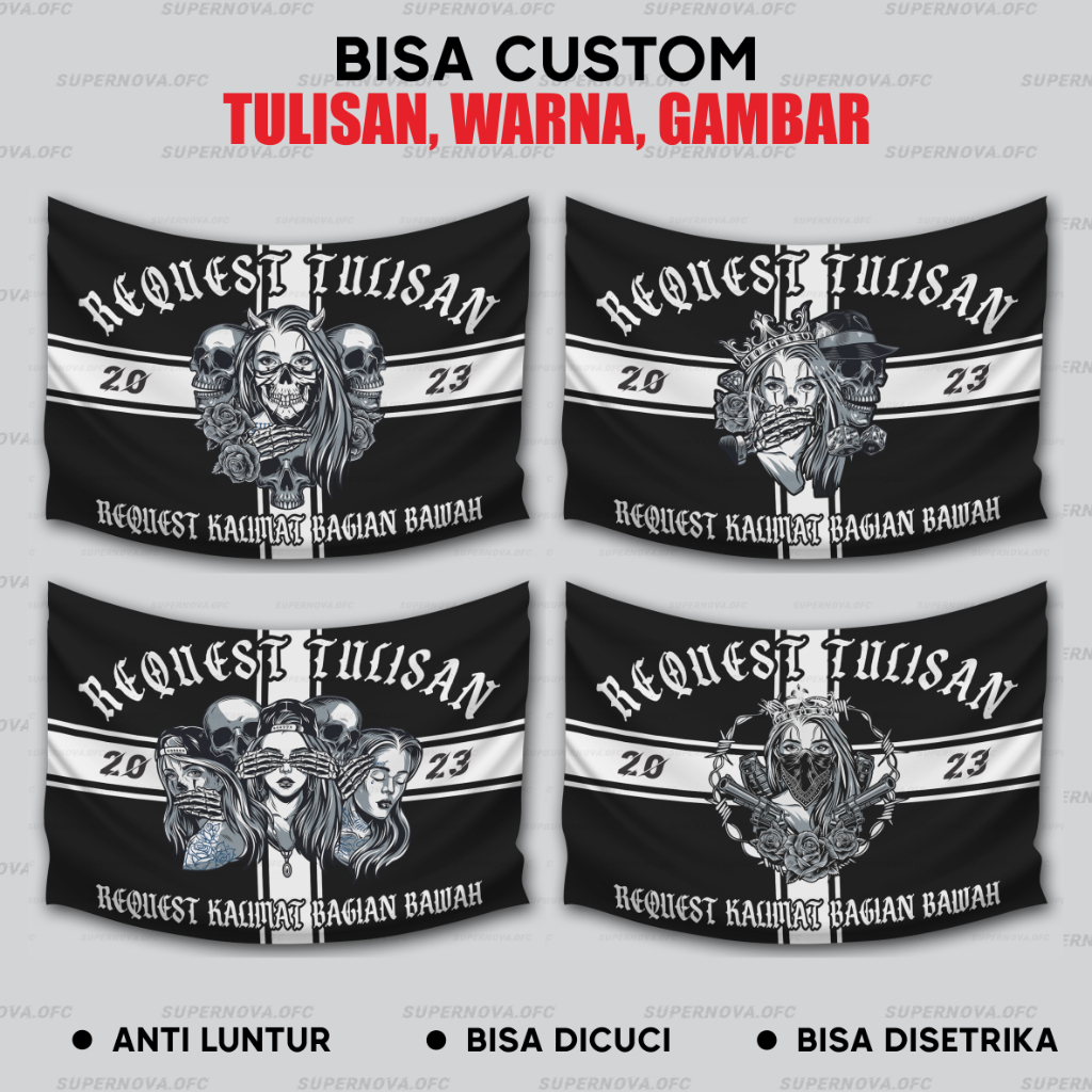 Jual BENDERA KELAS LADIES LEADIS GIRL BASIS SUPORTER JUMBO FULL PRINT ...