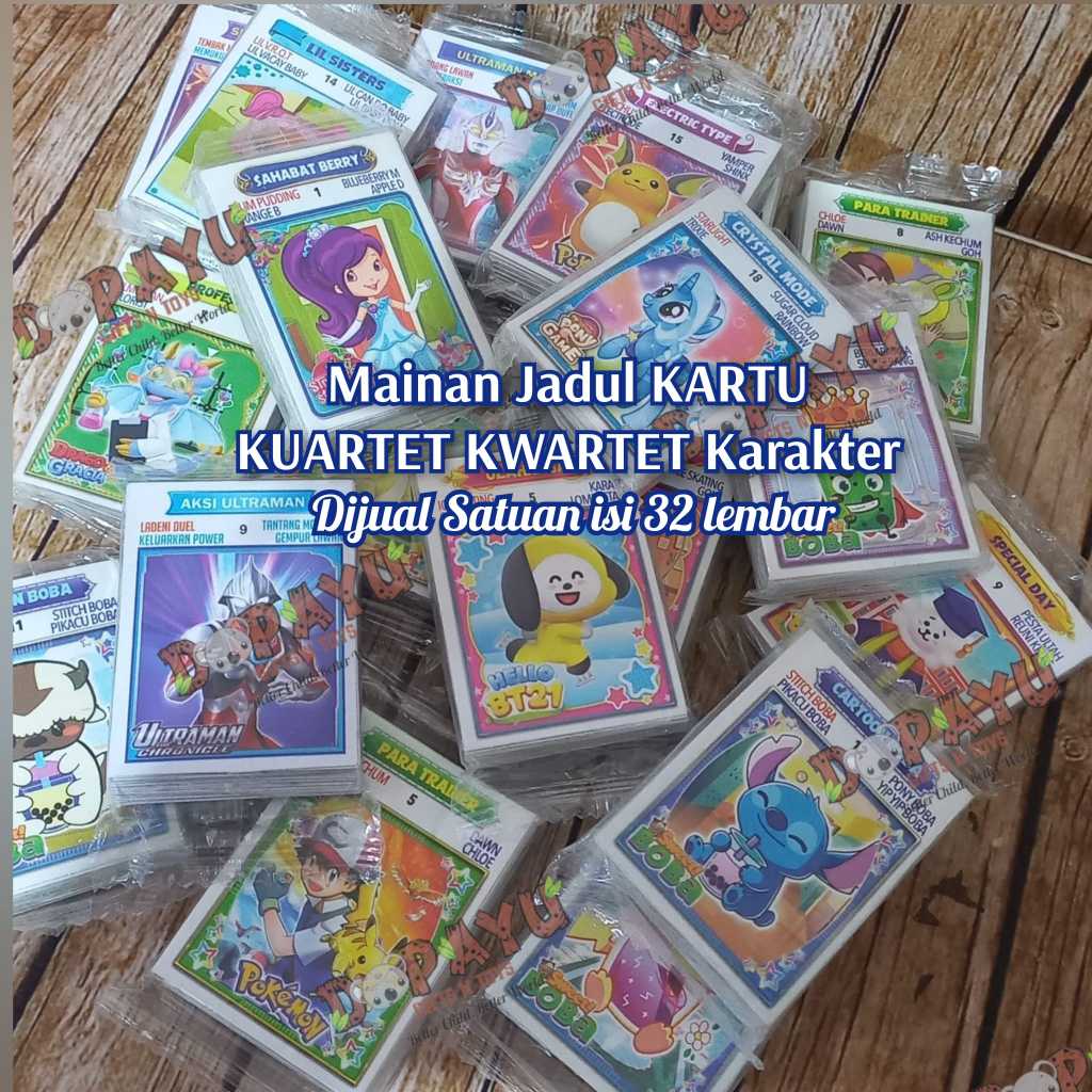 Jual Mainan KARTU KUARTET KWARTET Karakter Mainan Jadul Tradisional ...