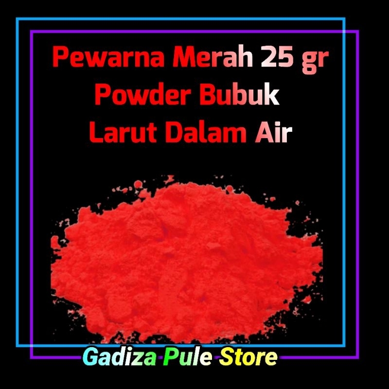 Jual Pewarna MERAH 25 gr Powder Bubuk Larut Air | Shopee Indonesia