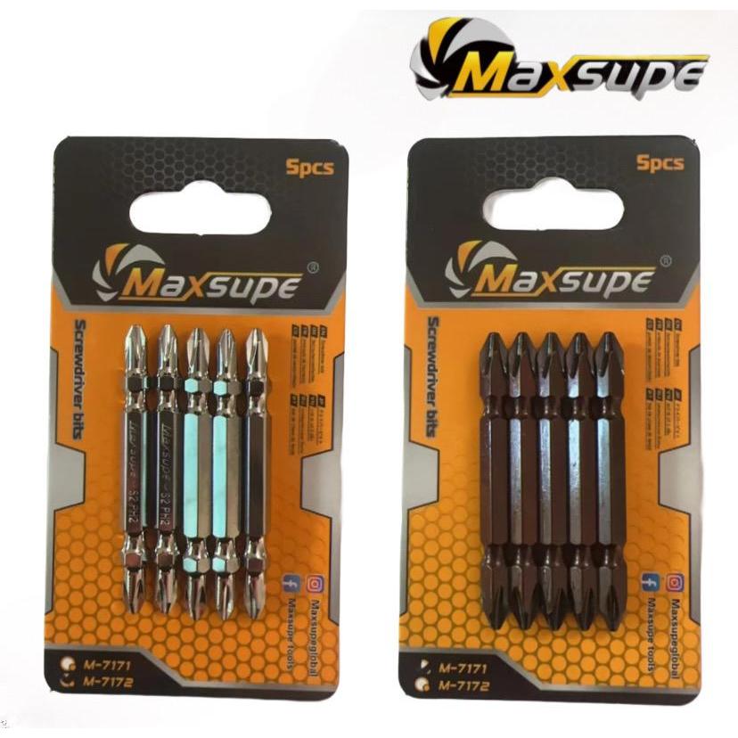 Jual MAXSUPE Mata Obeng Bolak Balik PH2 (5 pcs)Obeng Bor 2Way Obeng ...