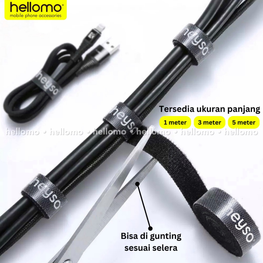 Jual Cable Velcro Pengikat Strap Organizer Perapih Kabel Penggulung ...