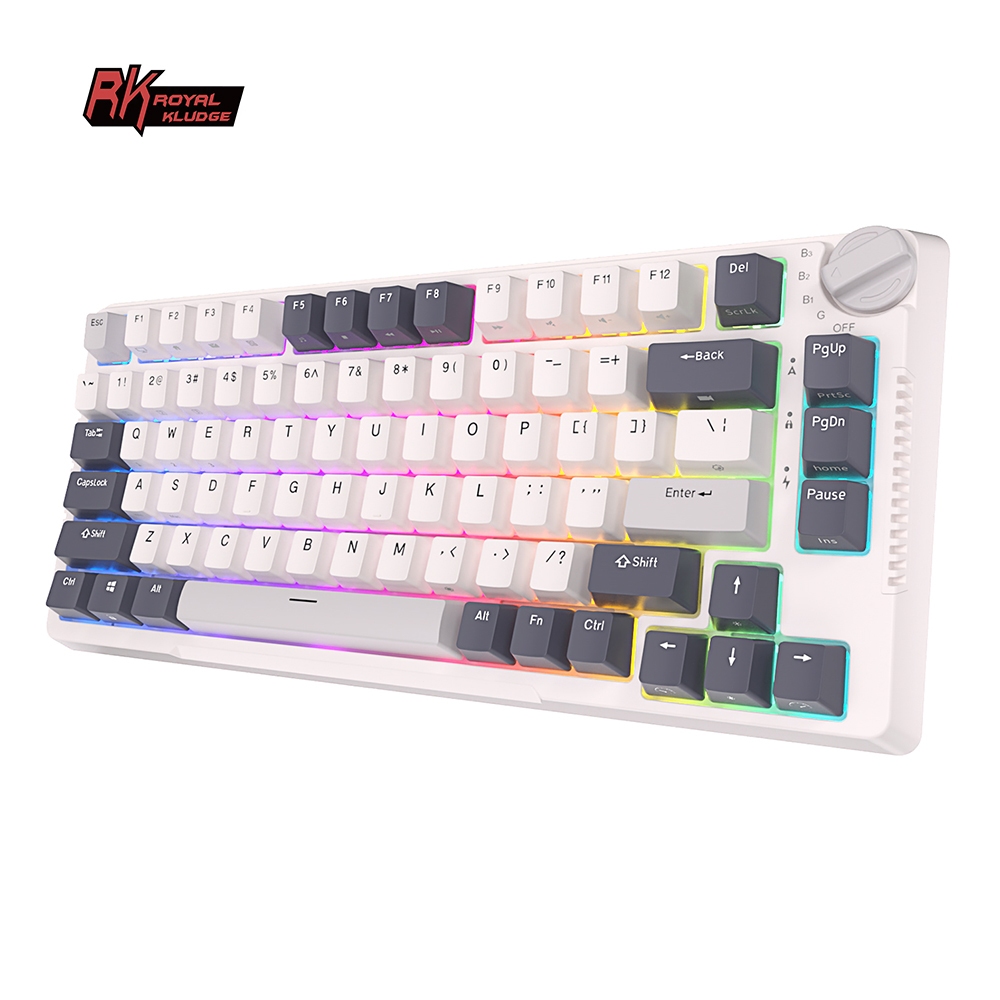 Jual Royal Kludge RK H81 White 81 key Gasket Struktur Gaming Keyboard ...