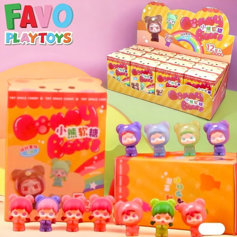 Jual TNT SPACE Candy Gummy Bears Mini Beans Baby Zoraa Blind Box Figure ...