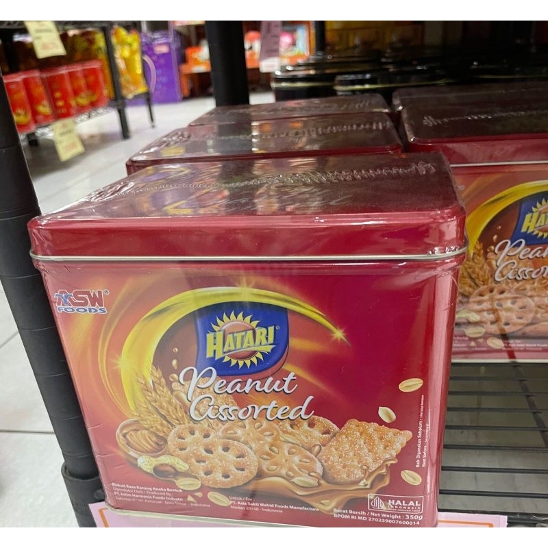 Jual biskuit kaleng Hatari peanut assorted | Shopee Indonesia
