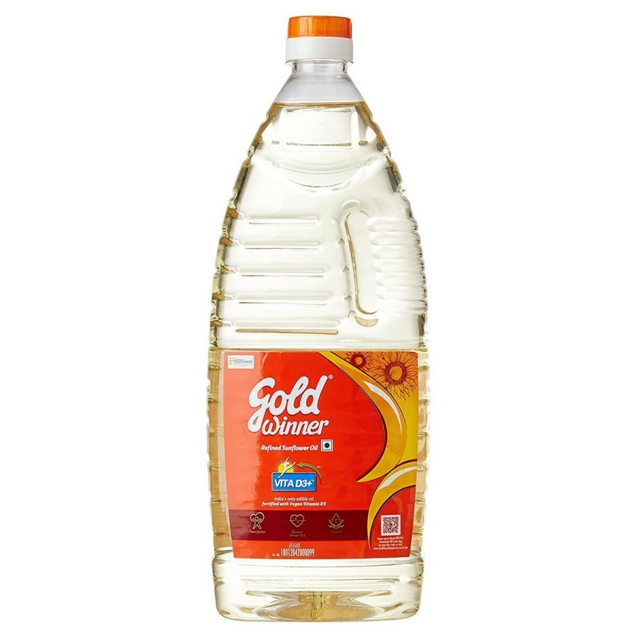 Jual GOLD WINNER REFINED SUNFLOWER OIL - 1 Liter / Cholesterol Free ...
