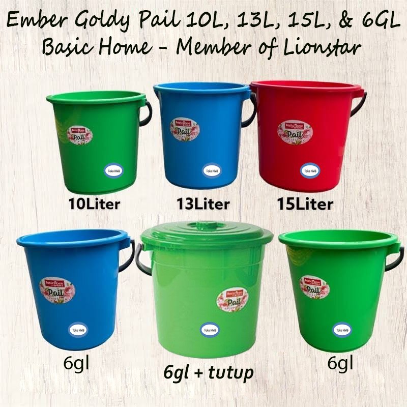 Jual Ember Plastik 2.5gl (10L) - 3.5gl (13L) - 4gl (15L) - 6gl (23L ...