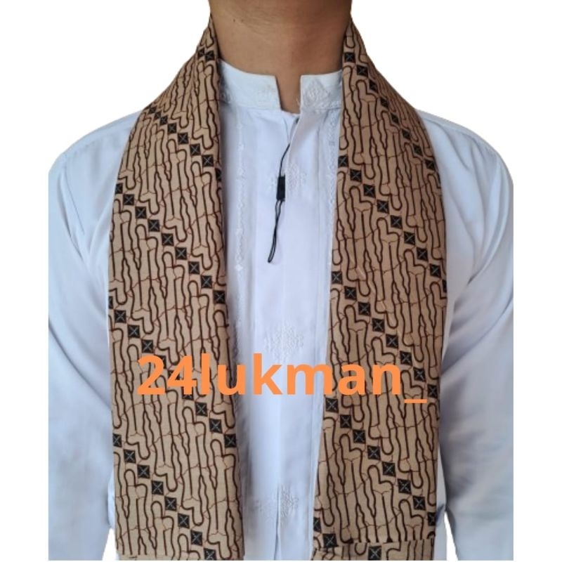 Jual Syal Batik Wanita Scarf Pria ( BISA PILIH MOTIF ) warna coklat ...