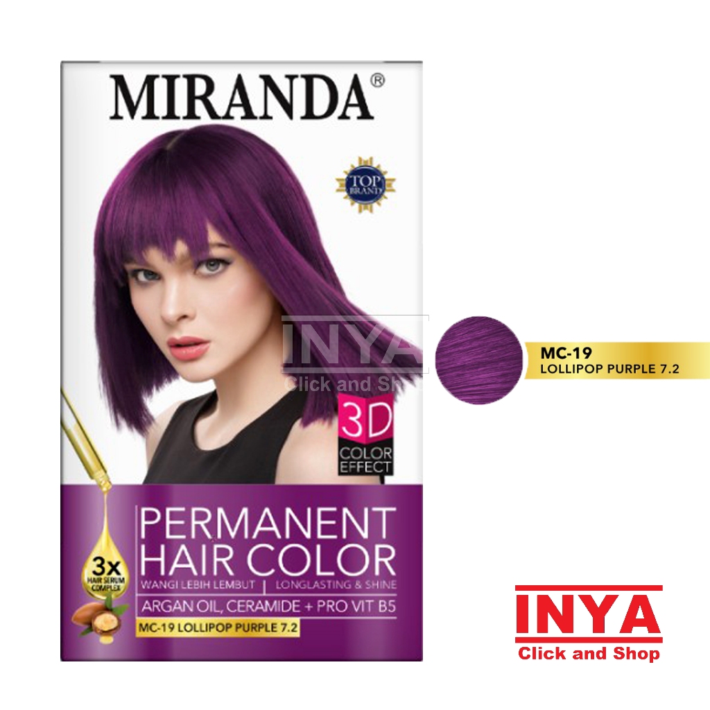 Jual Semir Rambut MIRANDA MC-19 PURPLE 7.2 - Pewarna Rambut (30mlx2 ...