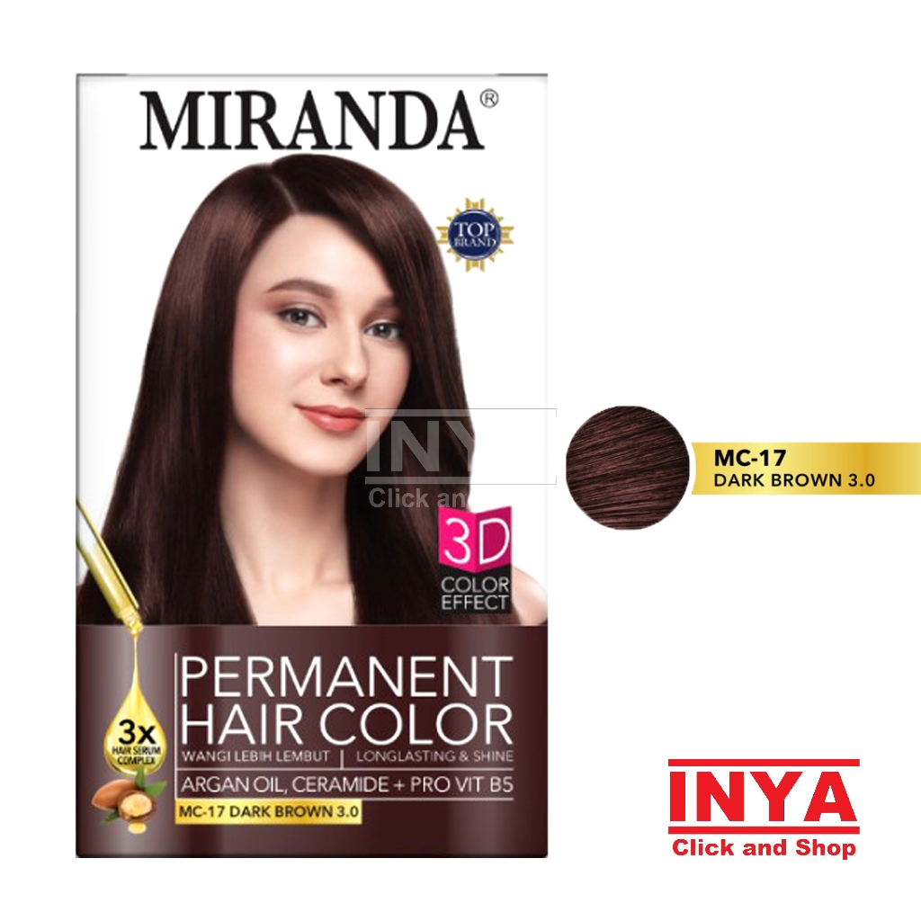 Jual Semir Rambut MIRANDA MC-17 DARK BROWN 3.0 - Pewarna Rambut (30mlx2)+10ml | Shopee Indonesia