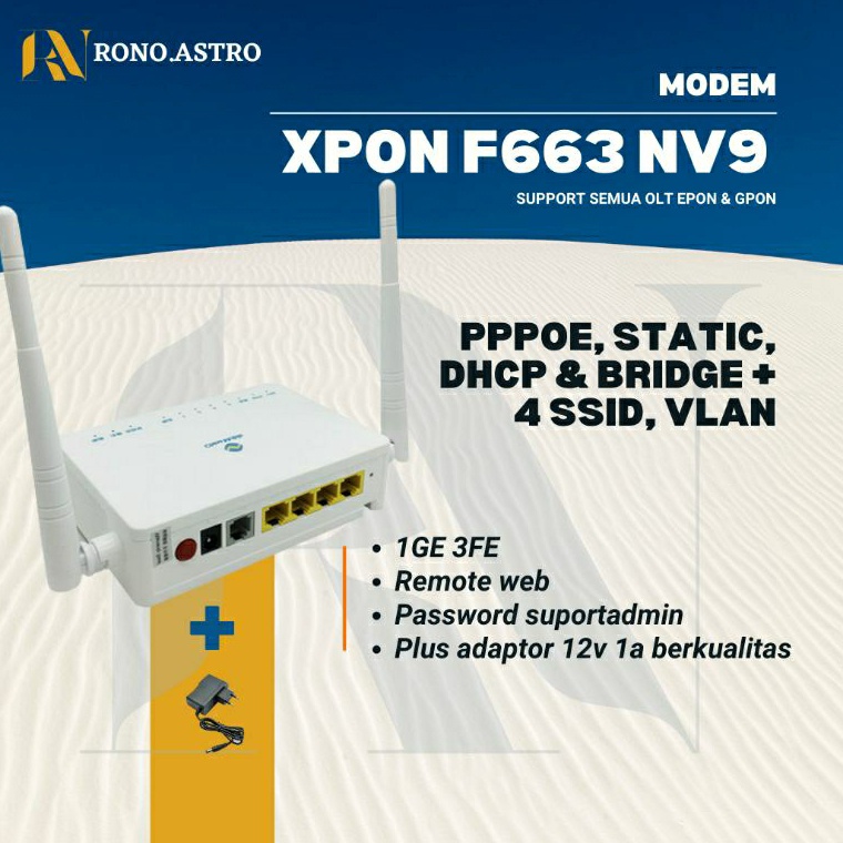 Jual KODE H23N MODEM ZTE f663 ZXHN f663nv9 XPON support EPON GPON Adaptor ORI | Shopee Indonesia