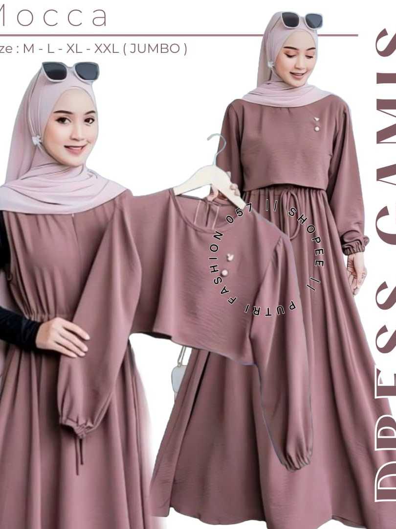 Jual gamis terbaru 2024 NAFISA Maxy SET2in1 Inner+outer Crop Gamis ...