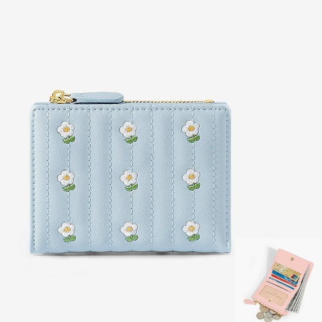 Jual Dompet motif Bunga kecil lucu Dompet Wanita Kecil Bahan Kulit PU ...