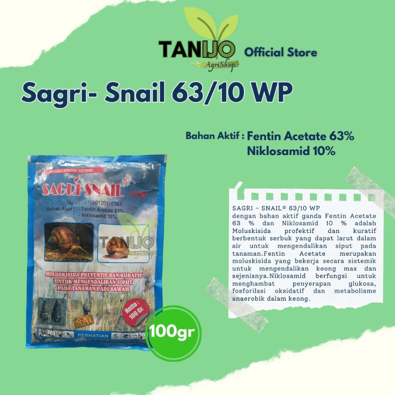 Jual Sagri Snail 63/10 WP 100gr Obat Keong / Siput | Shopee Indonesia