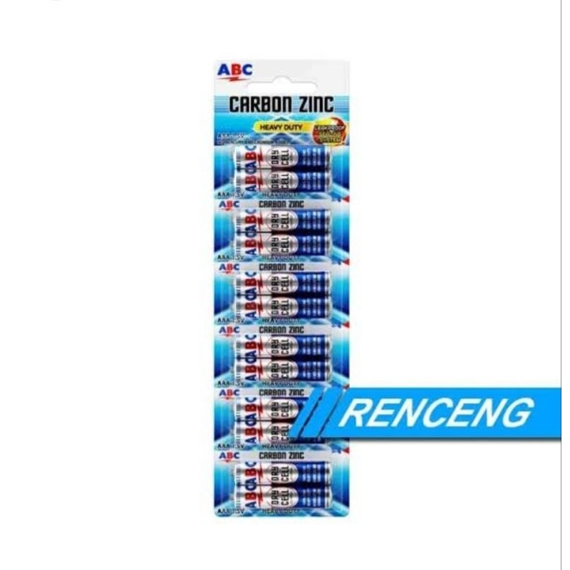 Jual BATRE ABC AAA A3 RENCENG / ISI 12 PCS | Shopee Indonesia
