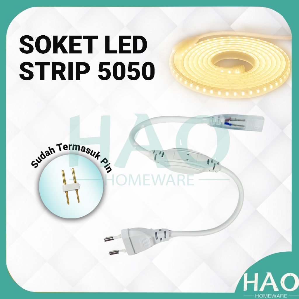 Jual SOKET COLOKAN STRIIP LAMPU 5050 SMD 220V/ ADAPTOR LAMPU LED STRIP ...