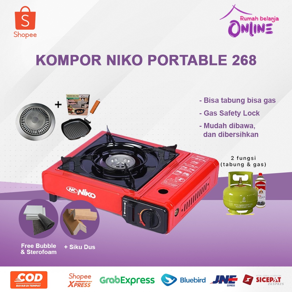 Jual KOMPOR PORTABLE NIKO WARNA - 268 C NEW PRODUK!!! | Shopee Indonesia