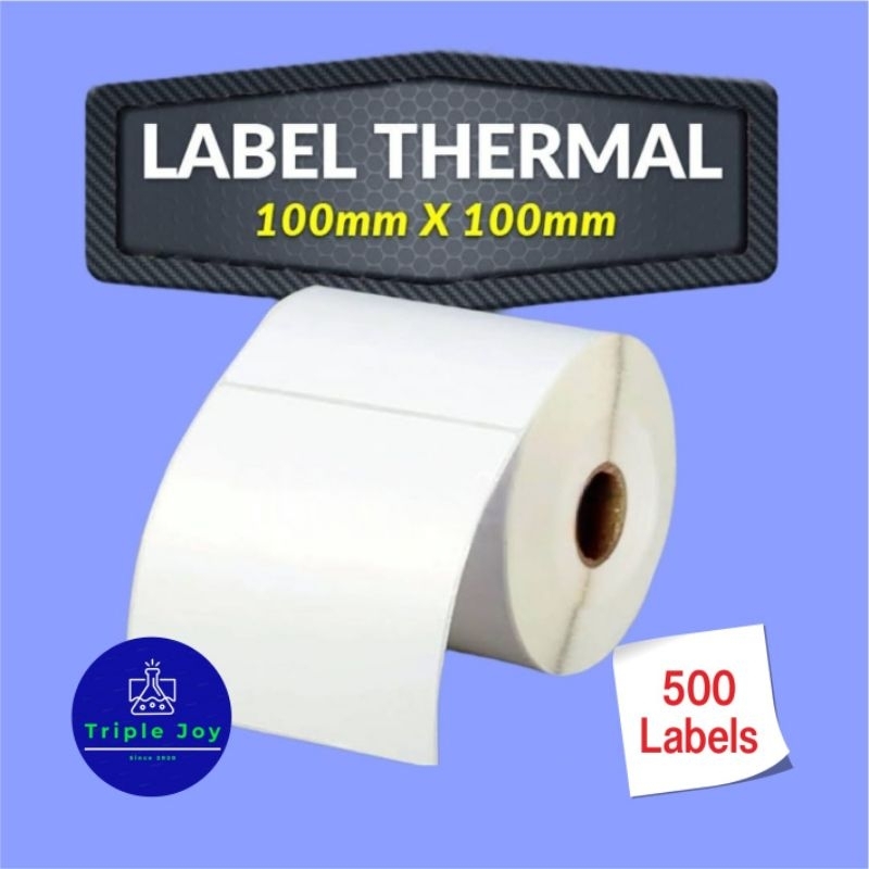 Jual Label Direct Thermal Sticker Barcode Resi 100 x 100 mm 500Pcs ...