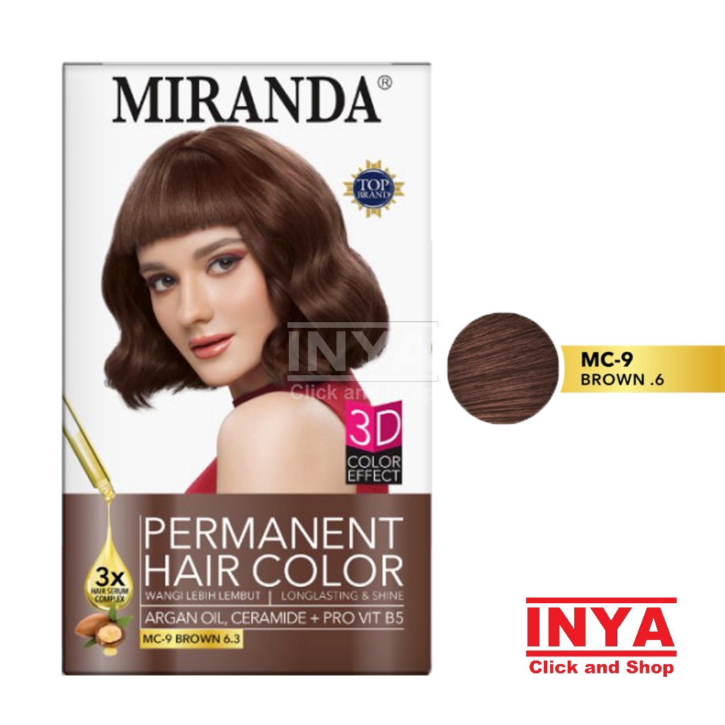 Jual Semir Rambut MIRANDA MC-9 BROWN 6.3 - Pewarna Rambut (30mlx2)+10ml | Shopee Indonesia
