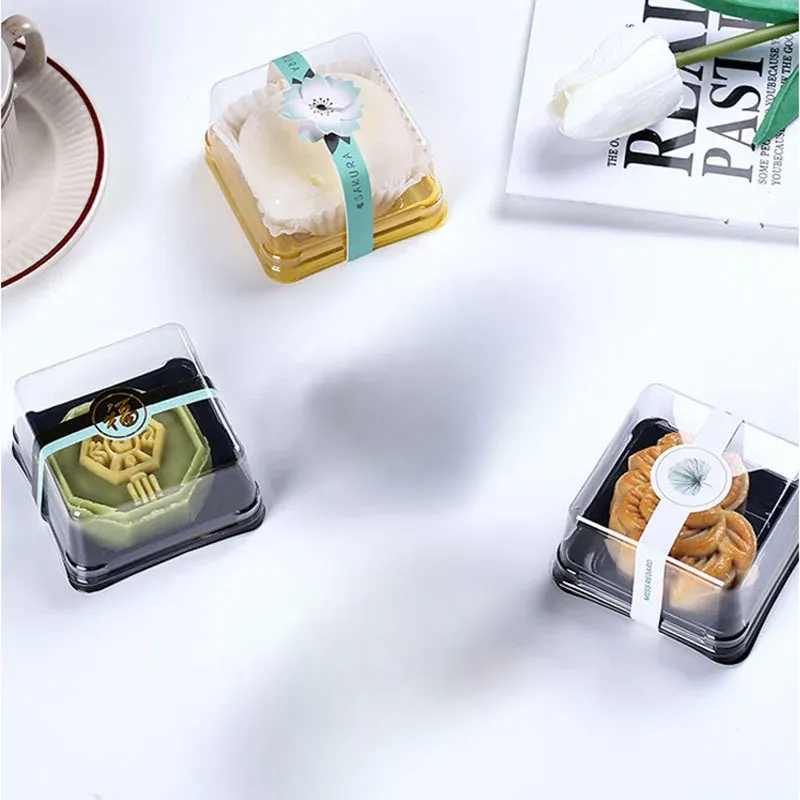 Jual Tray Mika Moon Cake / Moon Crispy / Cake Case 5x5x4,5cm Mika ...