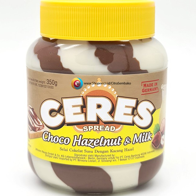 Jual Ceres spread choco hazelnut milk 350gr | Shopee Indonesia