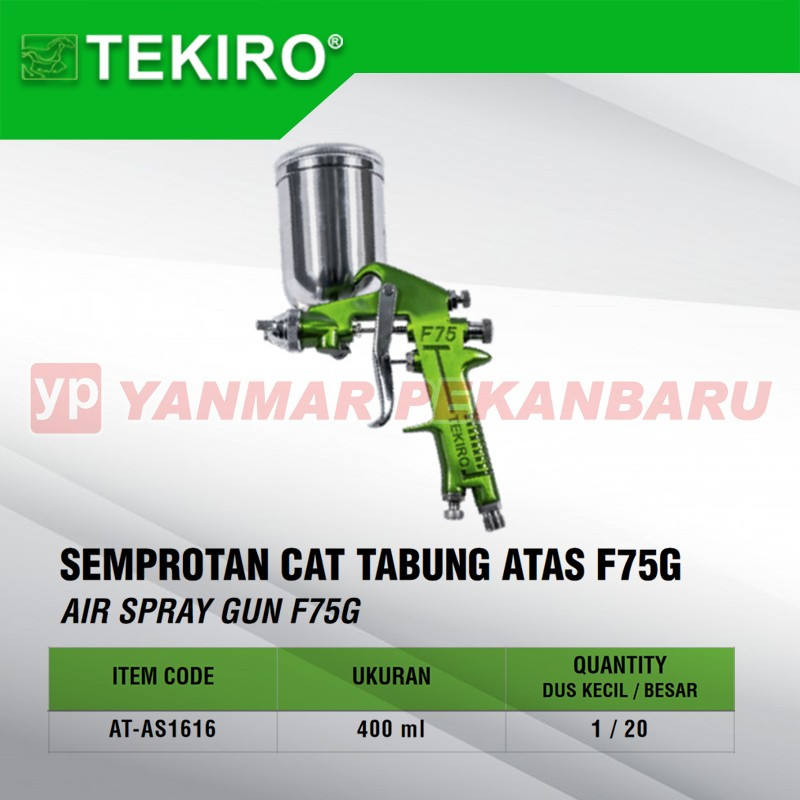 Jual Semprotan Cat Tabung Atas 400ml Air Spray Gun F-75G TEKIRO AT ...