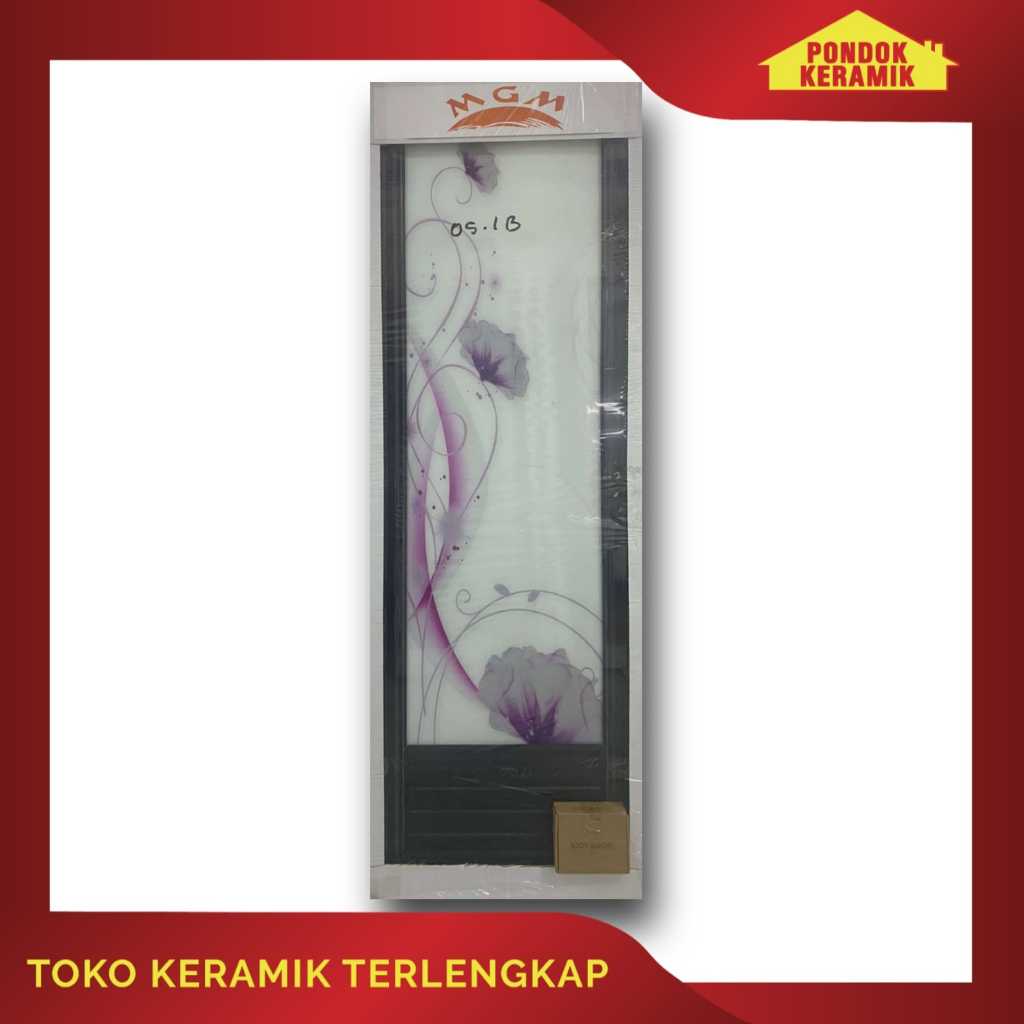 Jual Pintu Kamar Mandi Aluminium MGM 3/4 005 Motif Bunga | Shopee Indonesia