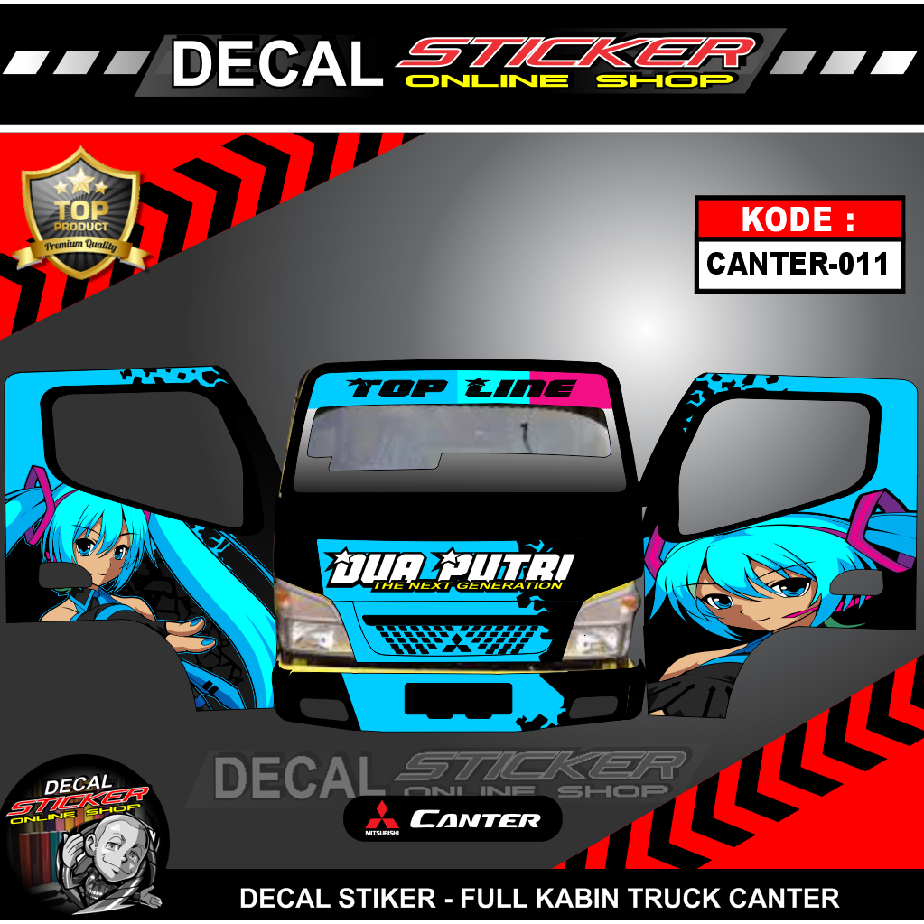 Jual DECAL STIKER TRUK CANTER FULL KABIN | Shopee Indonesia