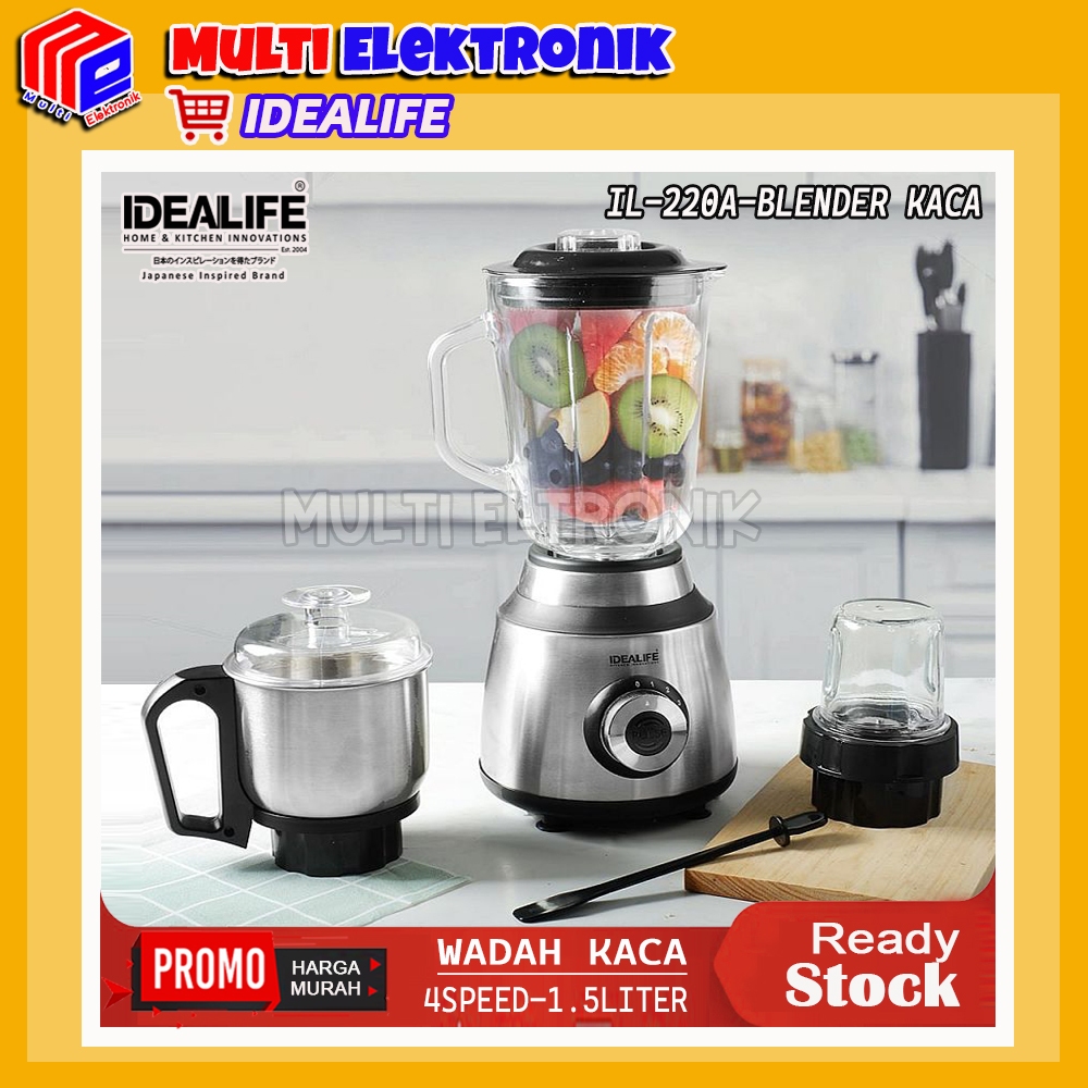 Jual IDEALIFE Blender Set 3 Tabung IL-220A / Blender Bahan Makanan Buah ...