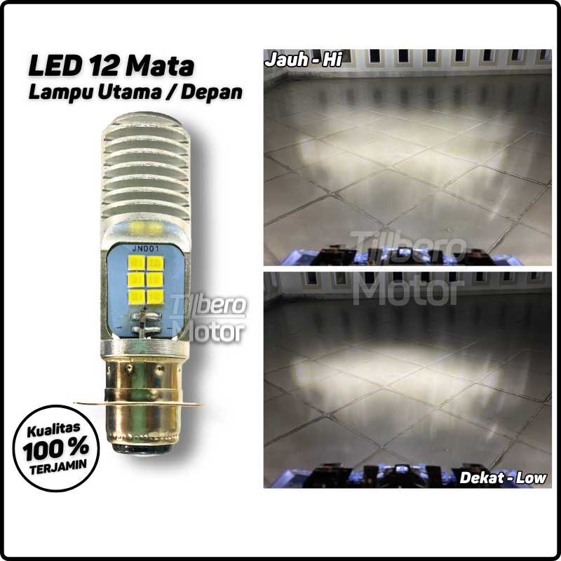 Jual Lampu Depan / Utama Motor LED 12 Mata H6 AC / DC Putih Terang Matic Bebek | Shopee Indonesia