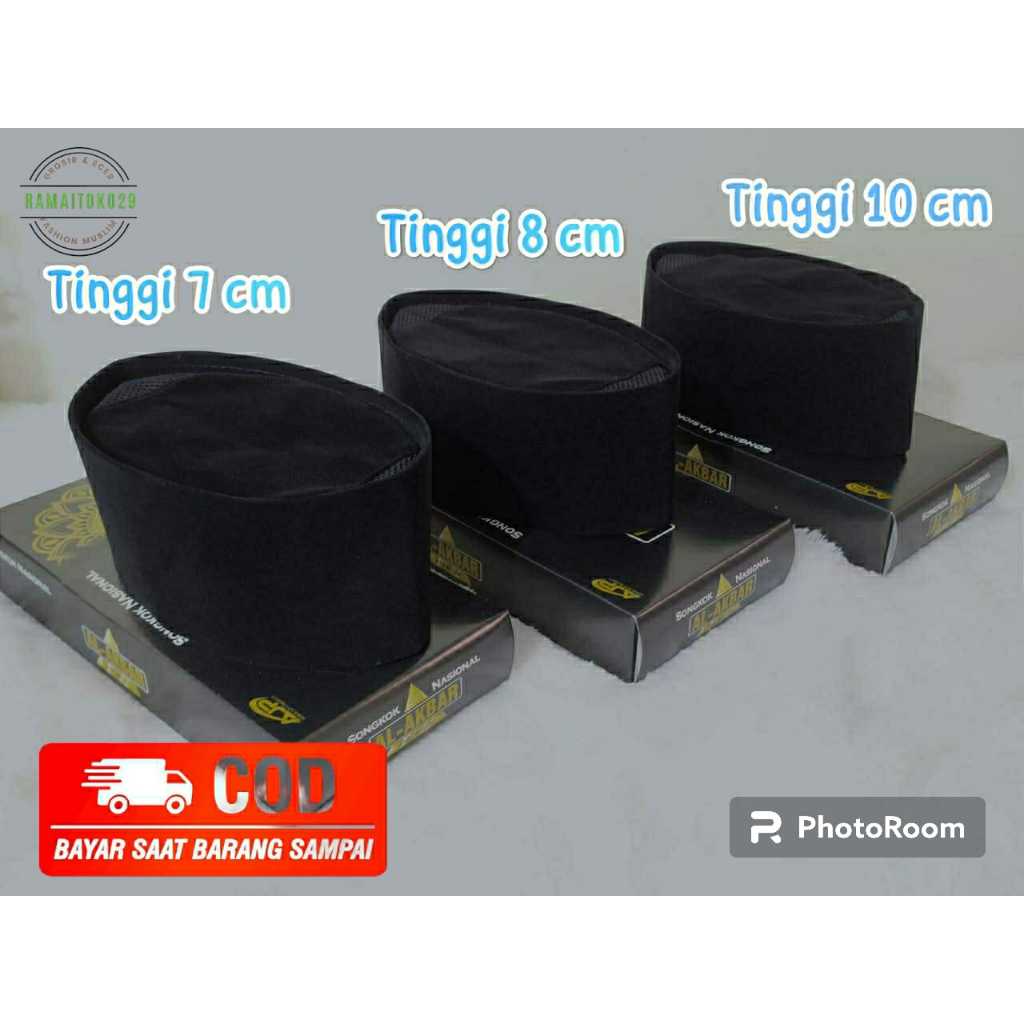 Jual Peci Hitam Polos Ac Tinggi 8cm, 9cm, 10cm/Peci Murah/Grosir Peci ...