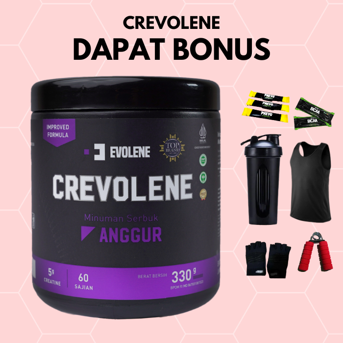 Jual Evolene Crevolene 330gr/60x serving Suplemen Surplus kalori pre ...