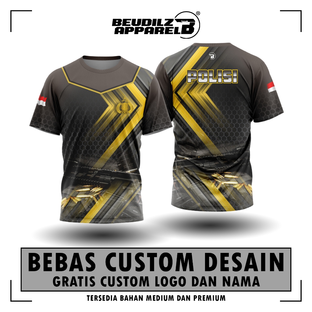 Jual Kaos jersey bisa untuk daleman seragam polri\kaos beudilz pp 07 ...
