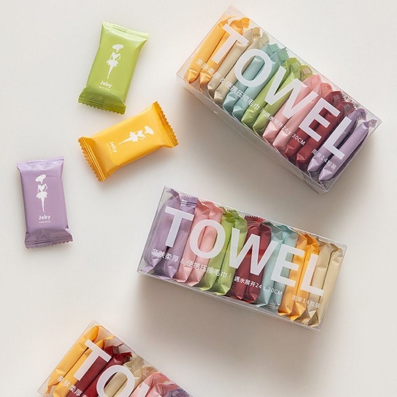 Jual HANDUK PORTABLE Sekali Pakai 1 Box 14 Pcs Magic Towel Handuk ...