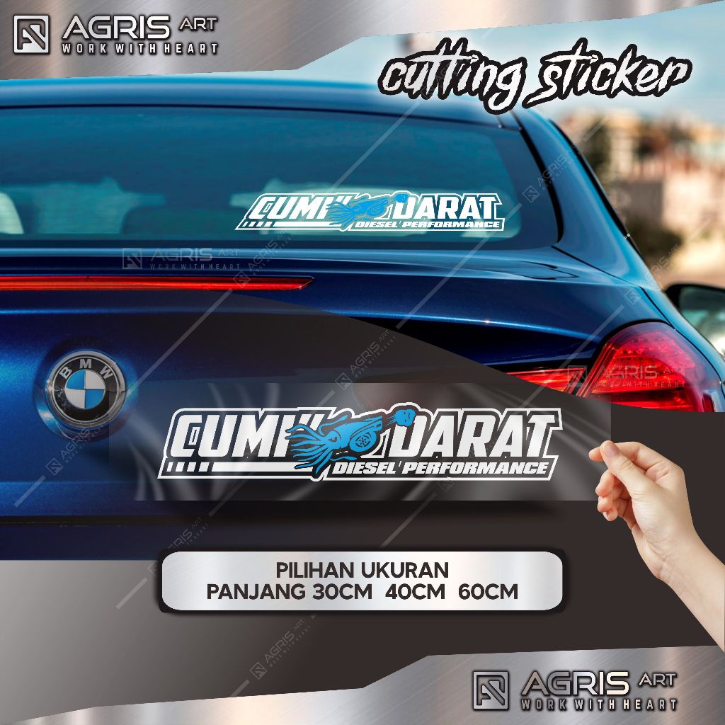 Jual stiker cutting sticker cumi cumi darat viral bahan reflektif nyala ...