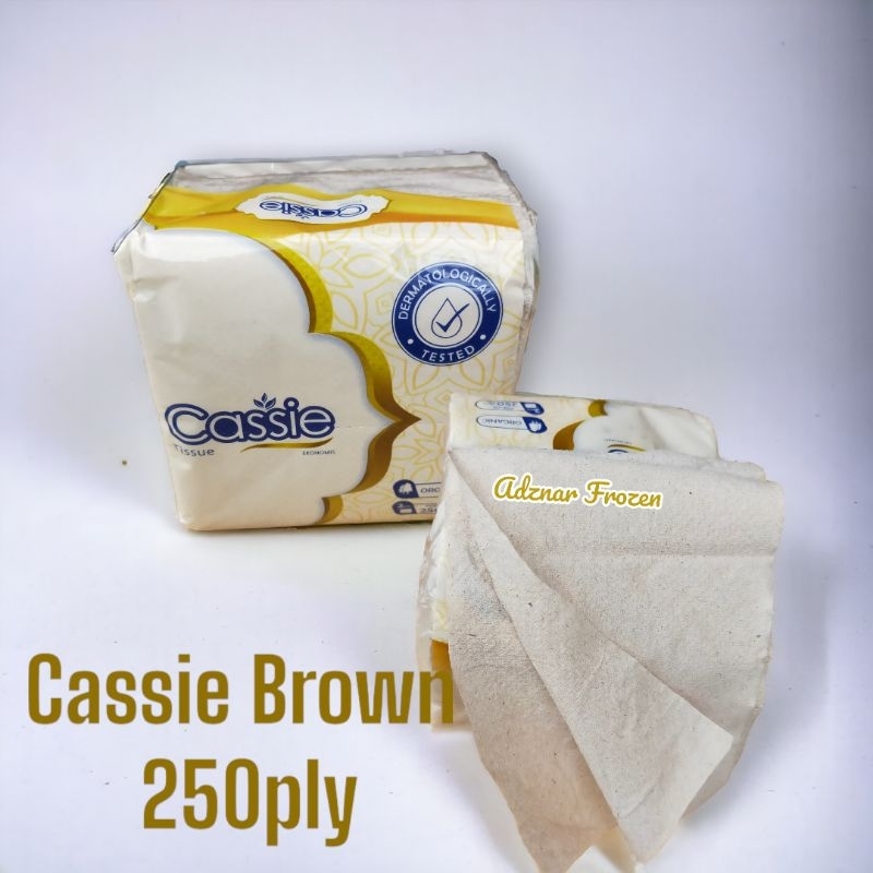 Jual tissue Cassie Pop up brown 250p ply / tissue Pop Up / tisu meja ...