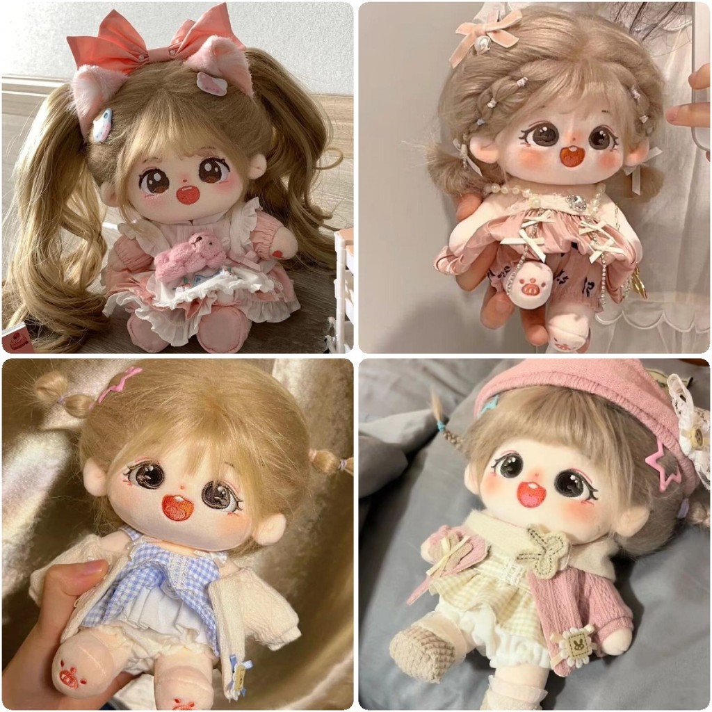 Jual Ready 20cm Cotton Doll Sweet Cotton Doll Plush Doll Girl 20cm Doll ...