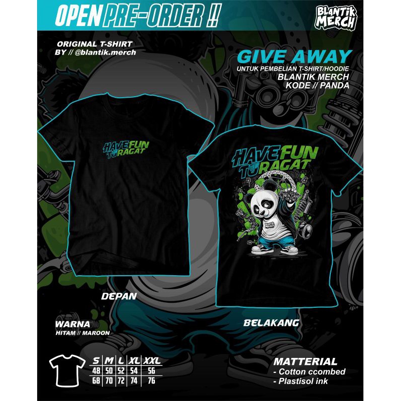 Jual KAOS HAVE FUN RAGAT / BLANTIK MERCH / HAVE FUN PANDA ORIGINAL ...