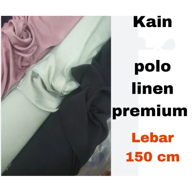 Jual polo linen PREMIUM bahan linen polo terbaru kain katun harga per 0 ...