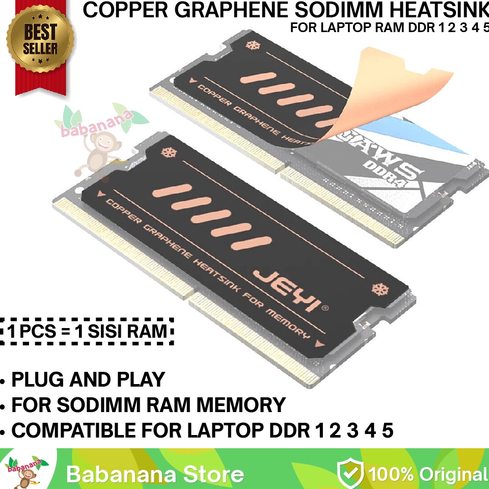 Jual Banyak Dipakai HEATSINK RAM SODIMM LAPTOP COOLER MEMORY DDR 1 2 3 4 5 COPPER GRAPHENE ...