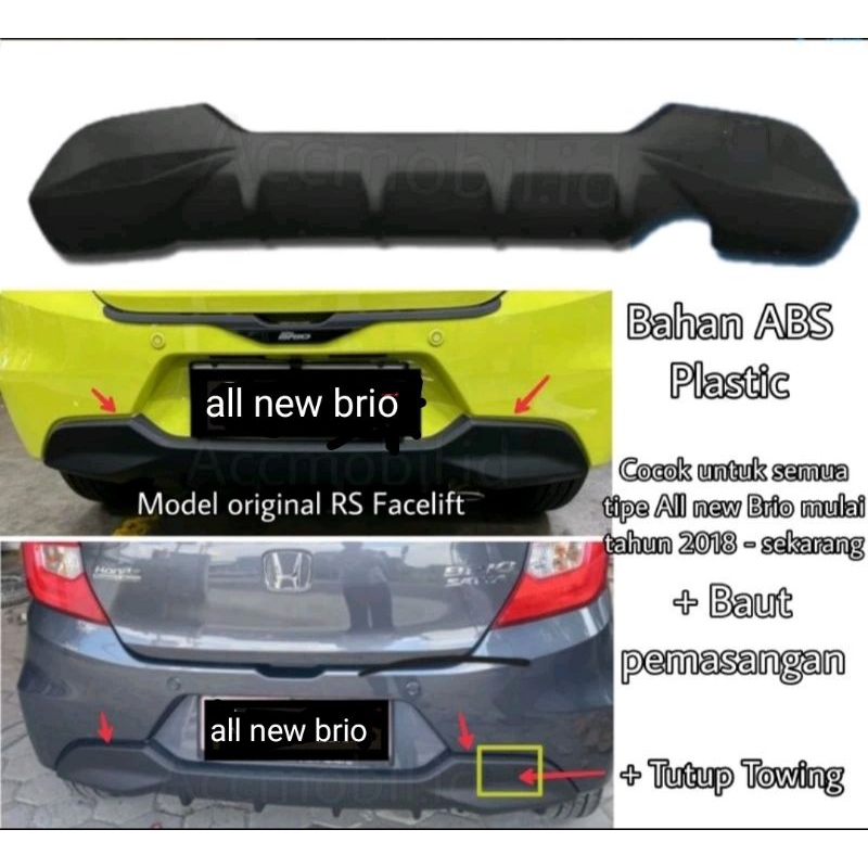 Jual diffuser brio rs model 2023 ,2024/ bodi kit belakang brio ...