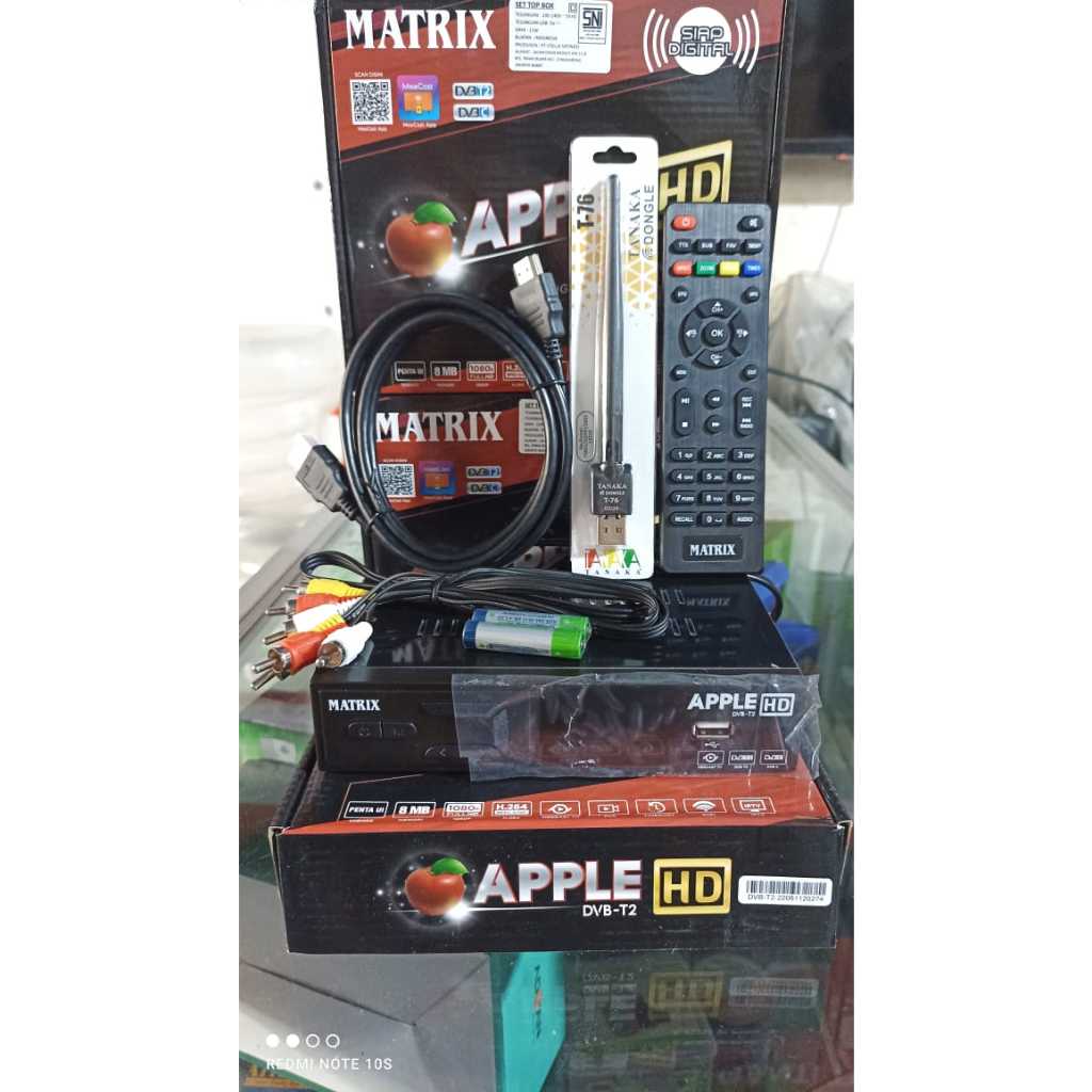 Jual MATRIX APPLE Set top box tv digital DVB-T2 UHF TV DIGITAL | Shopee ...