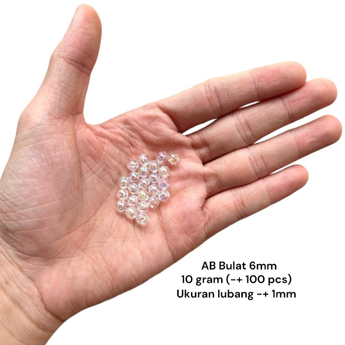 Jual [20 Pcs] Manik Clear Bening Kilap Transparan Ab Pelangi Bentuk ...