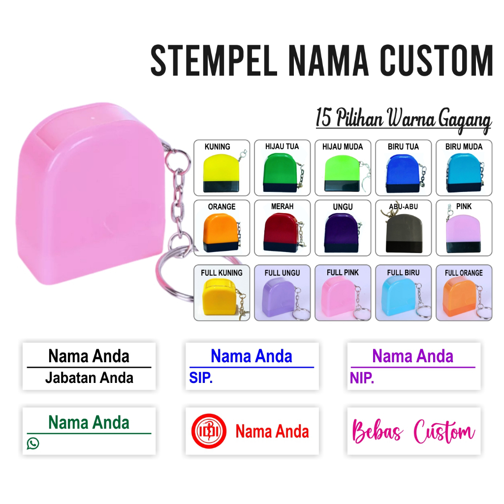Jual STEMPEL NAMA DOKTER BIDAN PERAWAT APOTEKER JABATAN NO HP LOGO TULISAN CASE TIDAK TRANSPARAN ...
