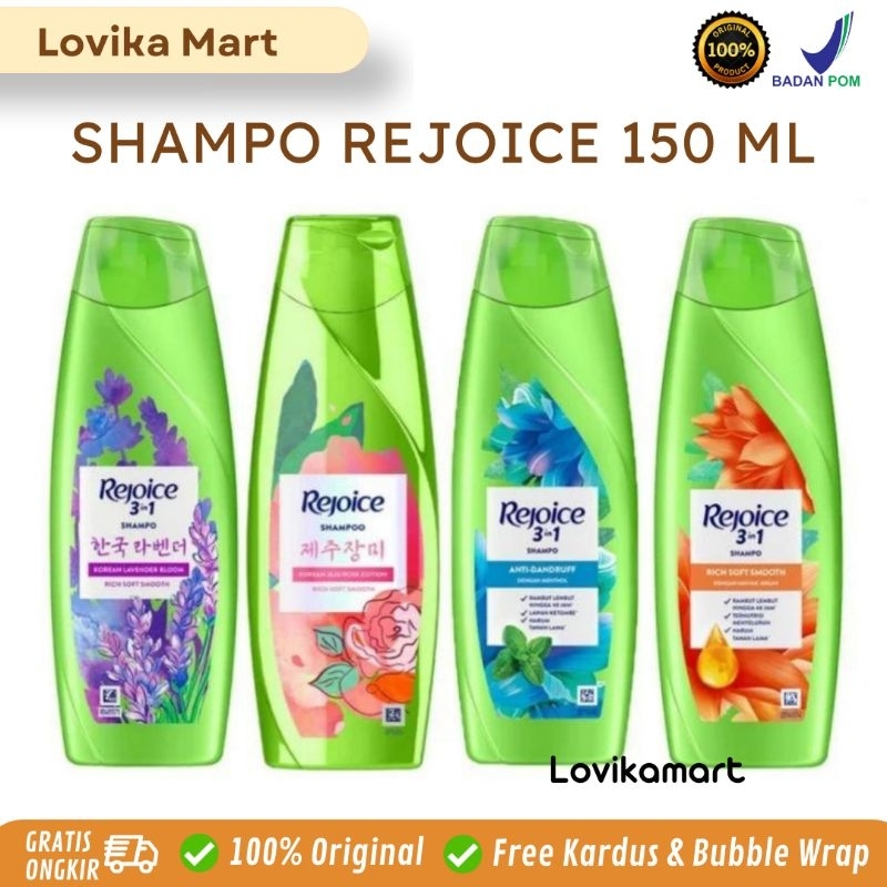 Jual (SIAP KIRIM) REJOICE SHAMPO 3 IN 1 150 ML 100% ORIGINAL VARIAN RICH SOFT SMOOTH ANTI ...
