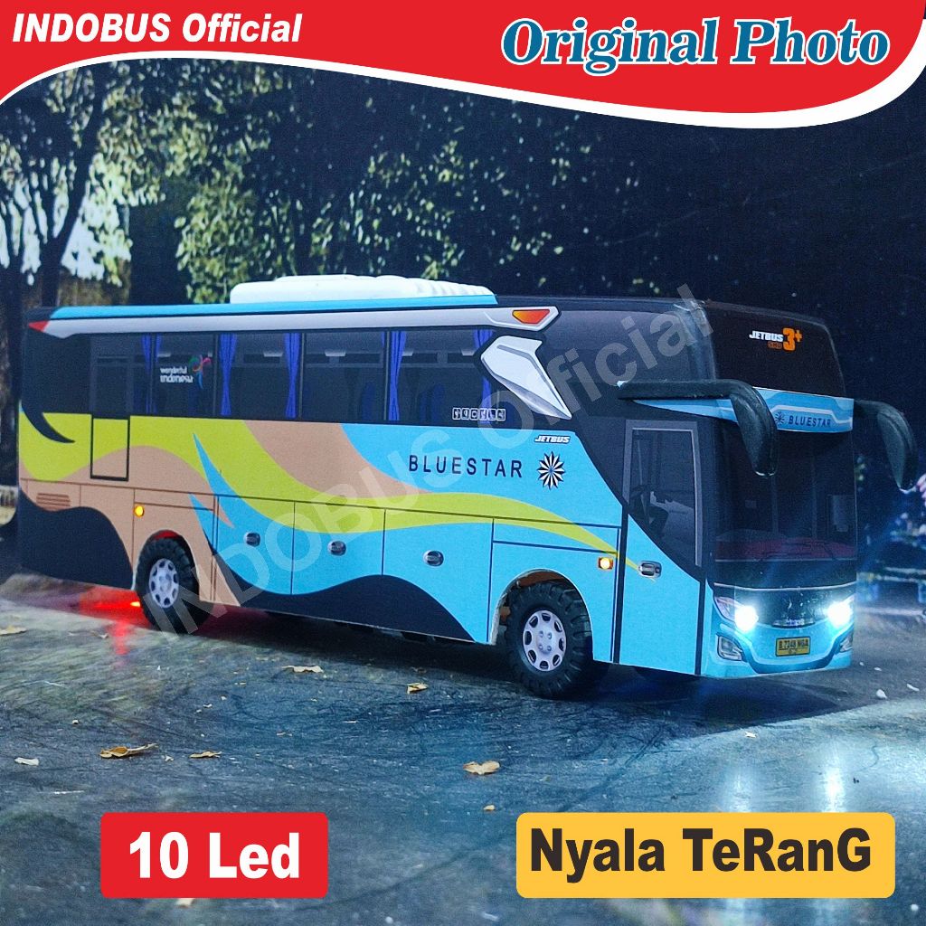 Jual Miniatur Bus Bis Blue Star JB3 | Shopee Indonesia