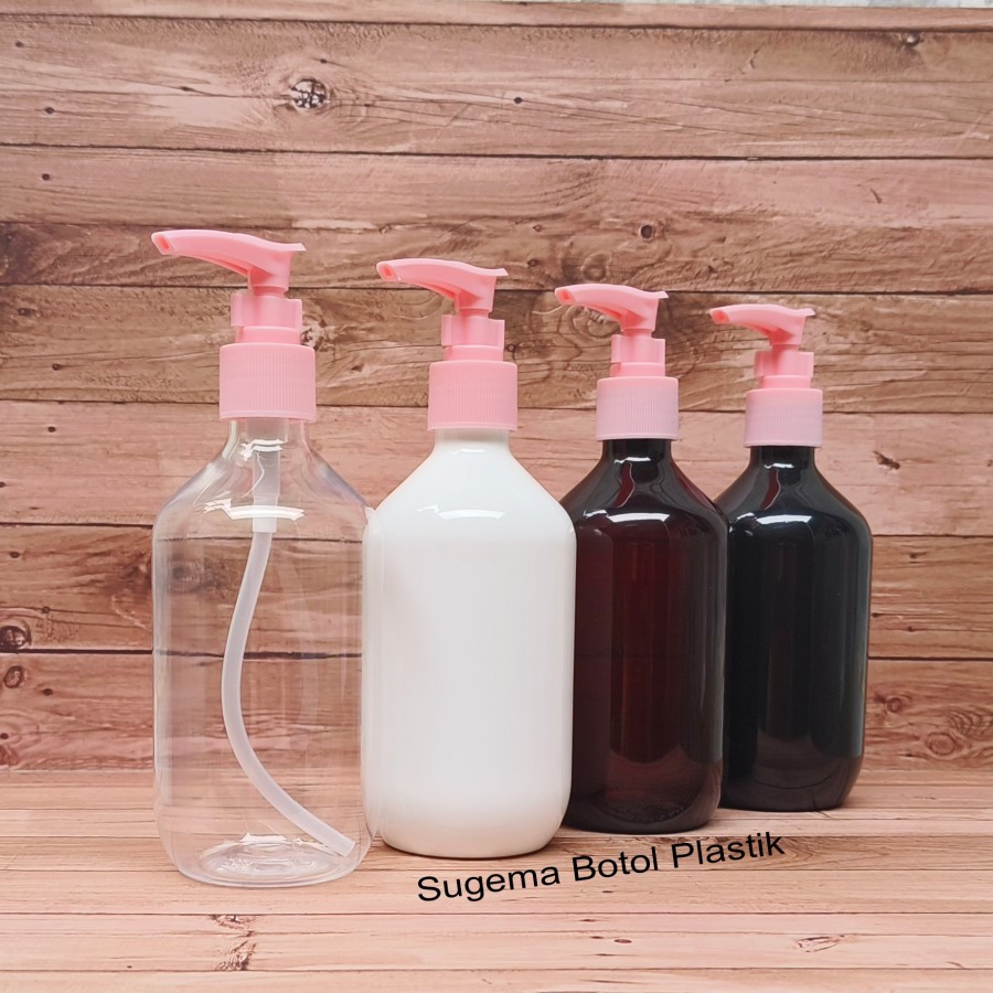 Jual botol pump 300 ml mada tutup pump lotion clip pink / botol pump ...