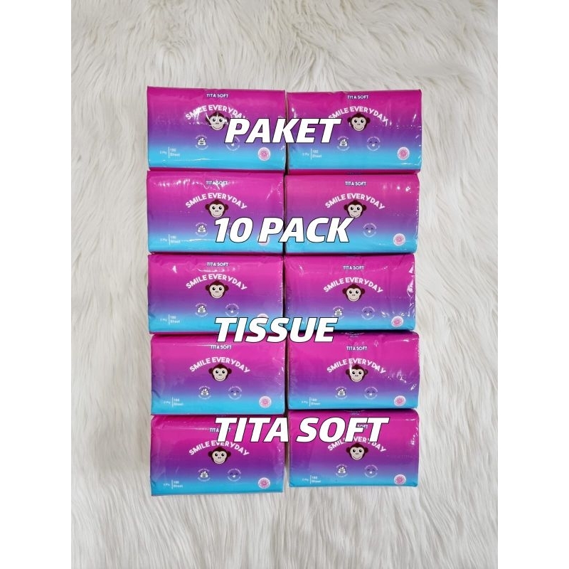 Jual Paket Tissu 10 Pack Tisu Murah Tita Soft Facial Tissu 180 Sheets ...