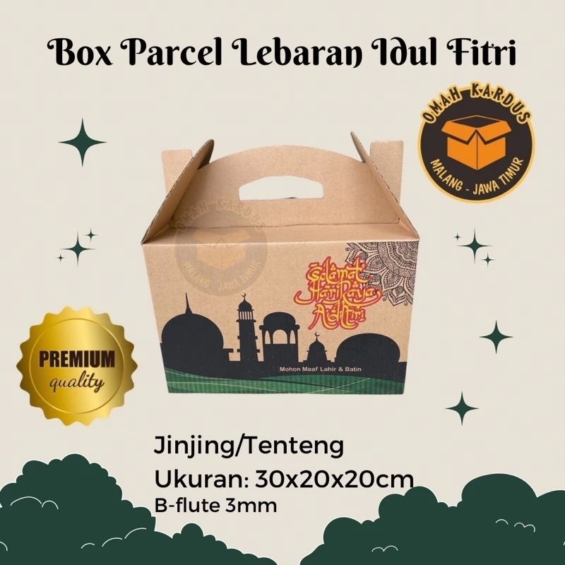 Jual KARDUS BOX Parcel Lebaran Jinjing 30x20x20 cm | Shopee Indonesia