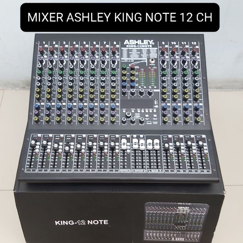 Jual ASHLEY Mixer KING NOTE 12 Channel Original Professional Compressor Mikser USB Bluetooth ...