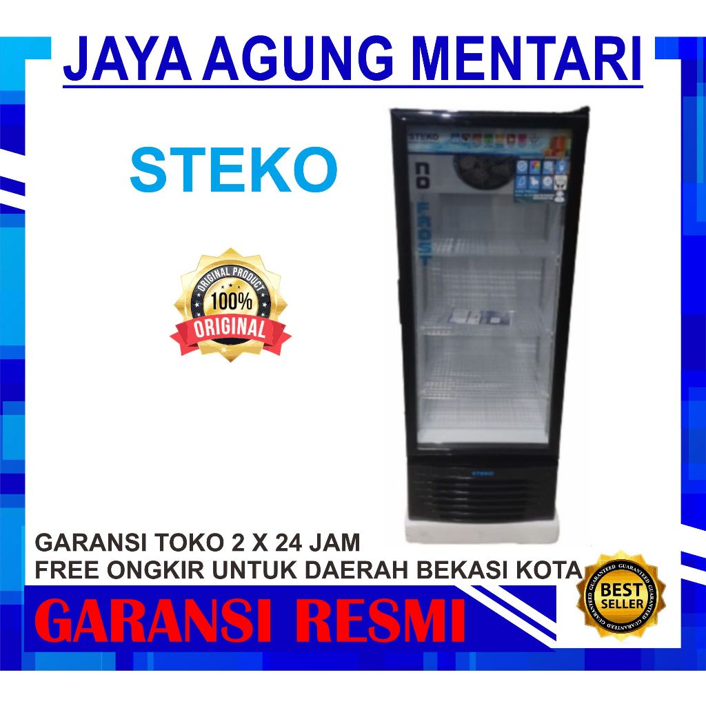 Jual SHOWCASE STEKO MG 180 3 RAK DISPLAY CHILLER 1 PINTU | Shopee Indonesia
